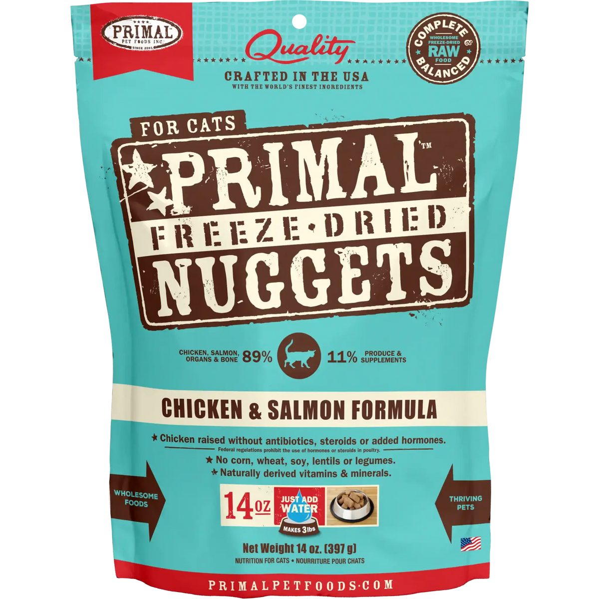 Primal Raw Freeze Dried Cat Food - Chicken & Salmon Nuggets 14oz ...
